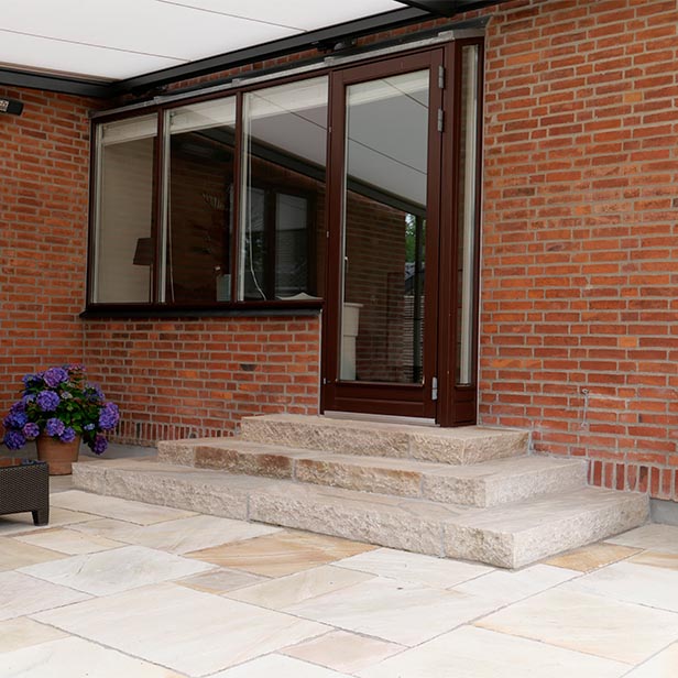 TRAPPETRIN 35x100/150 CM - Sandstone Natursten